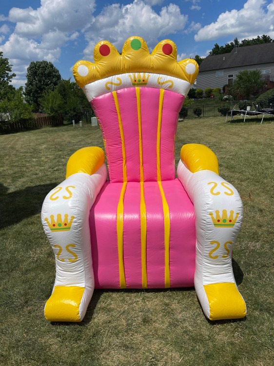 Inflatable Queen Chair - Reasonable Jumpies Columbus OH